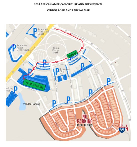 Vendor Park Map and Instructions - African American Culture And Arts ...